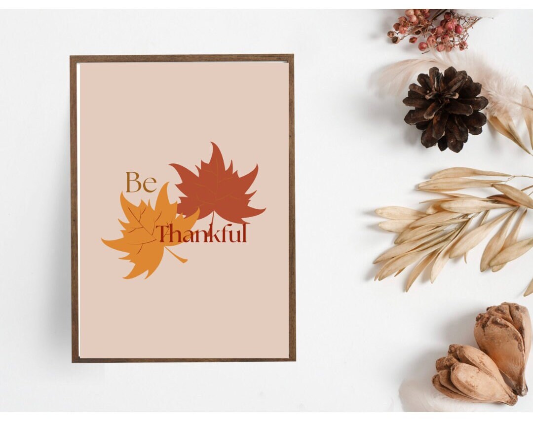 Be Thankful Leaves Digital Download - Etsy