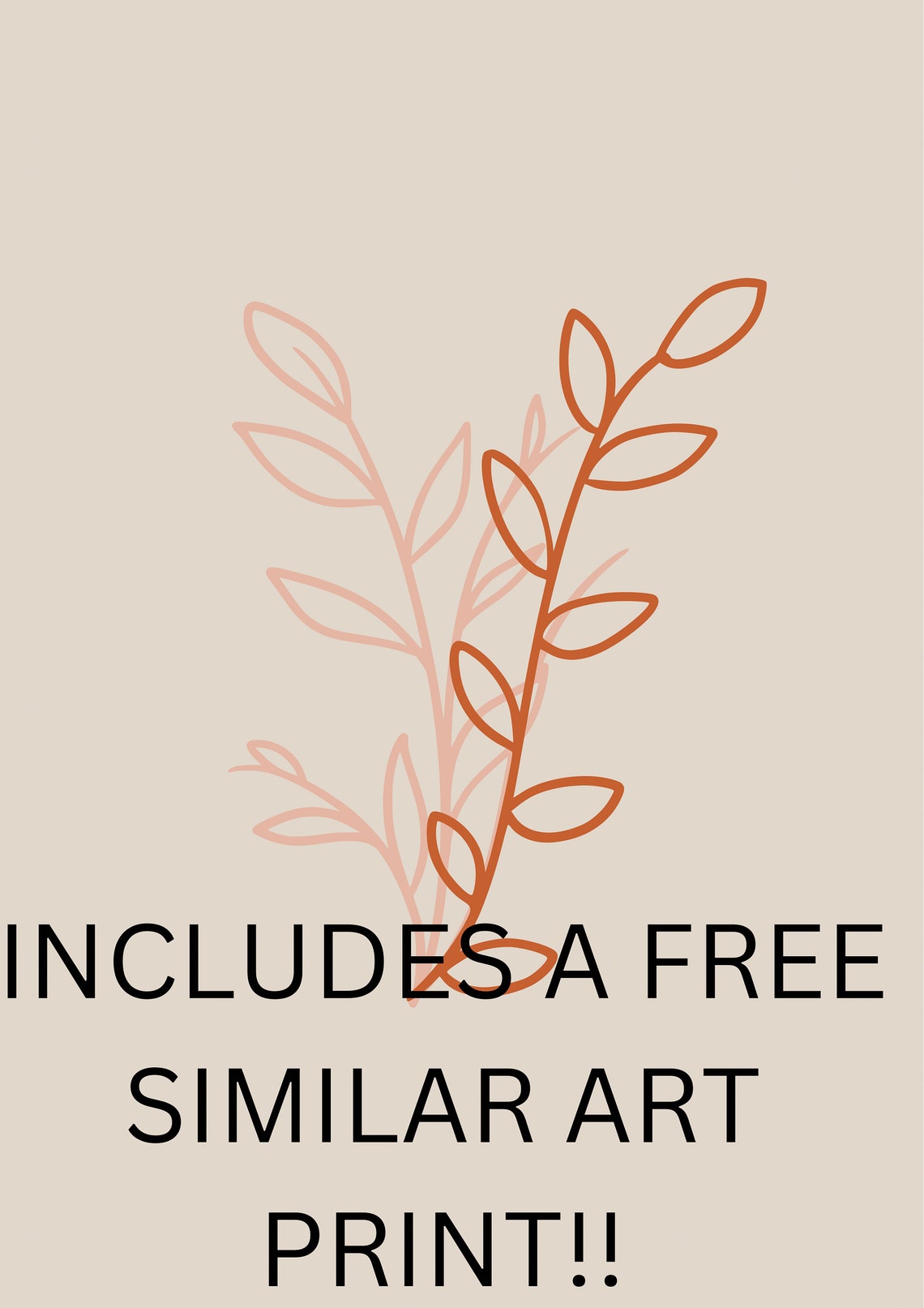 Boho Neutral Floral Wall Art — DIGITAL PRINT - Etsy