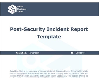 Incident Report Form - Etsy
