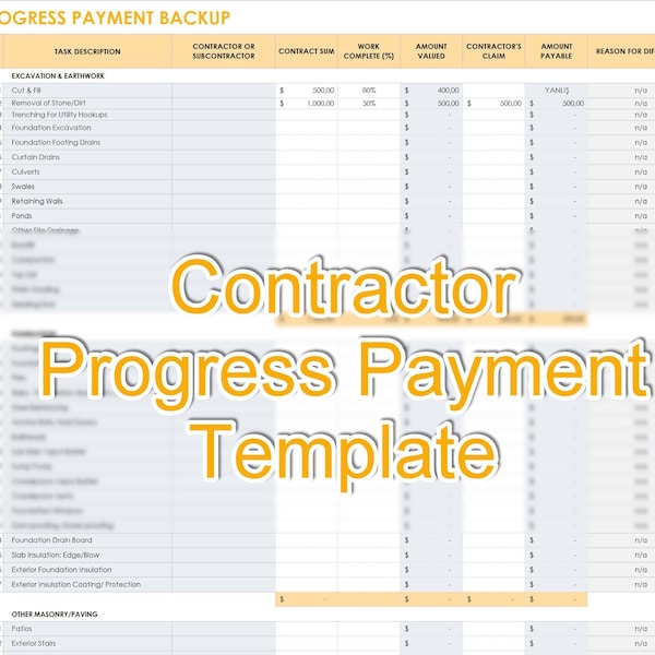 Construction Payment Schedule - Etsy