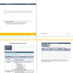 Project Exit Plan Template - Etsy