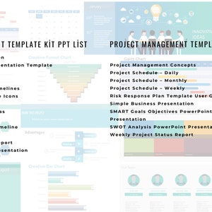 Project Management Template Kit: Gantt Charts, Swot Analysis, Risk ...