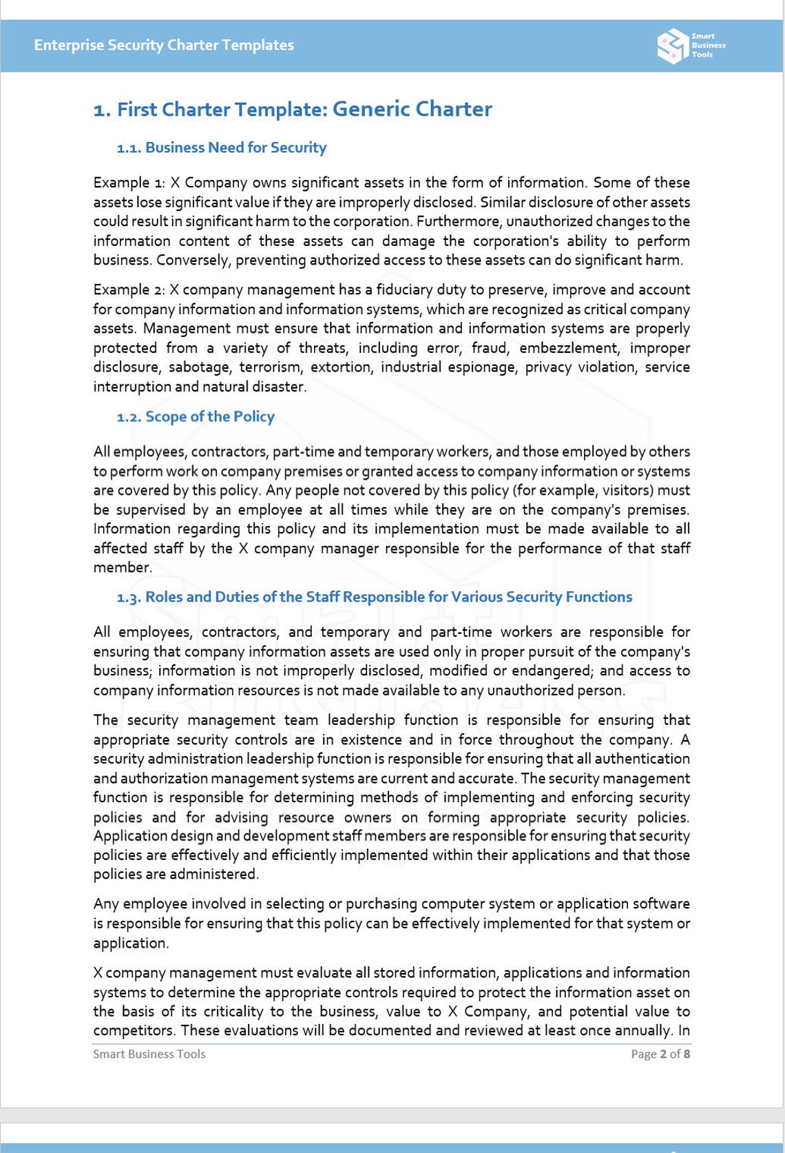 Enterprise Security Charter Templates - Etsy