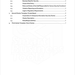 Enterprise Security Charter Templates - Etsy