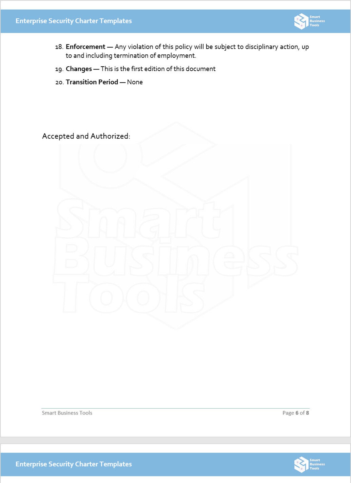 Enterprise Security Charter Templates - Etsy