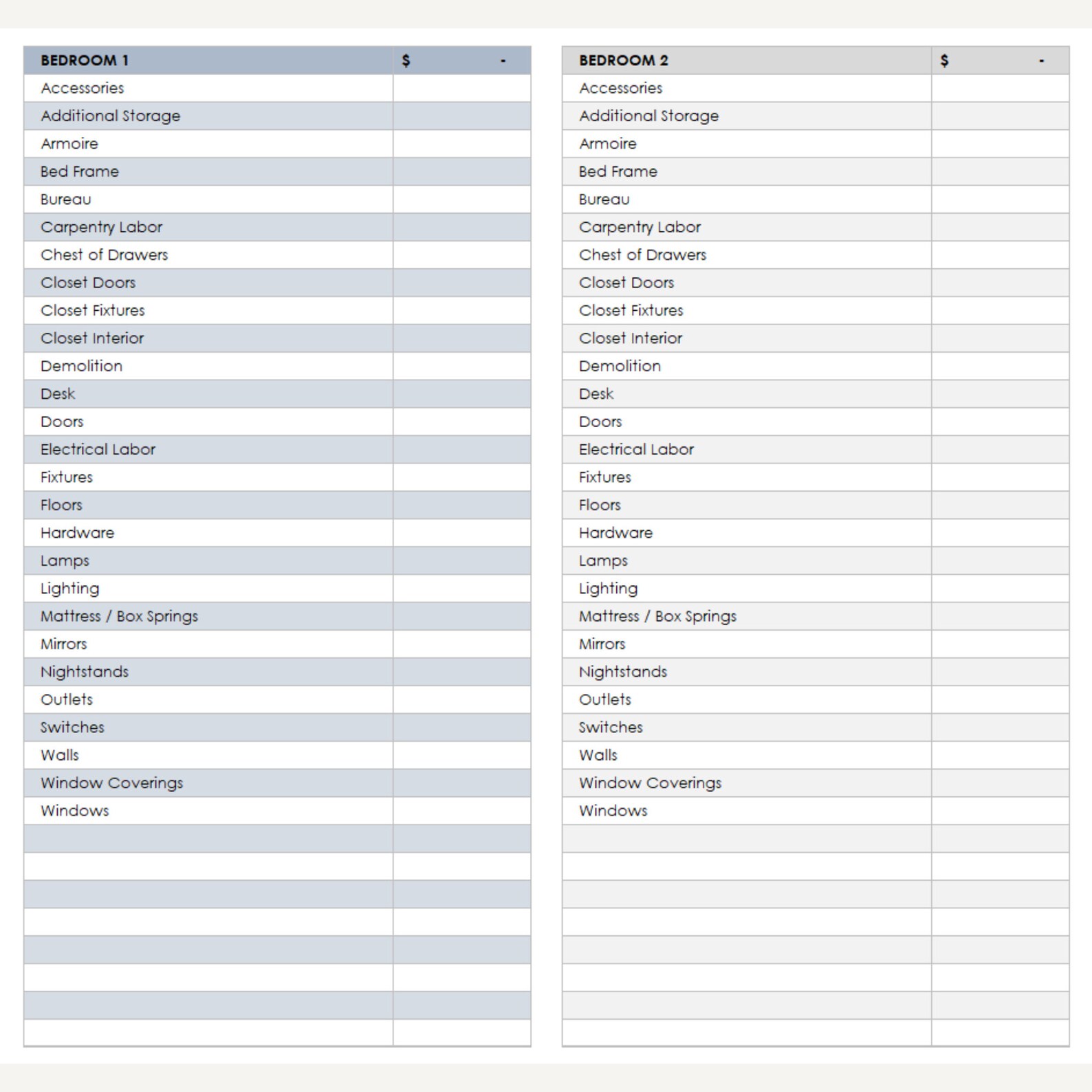 Sample Construction Budget Worksheet Template, Construction Budget ...