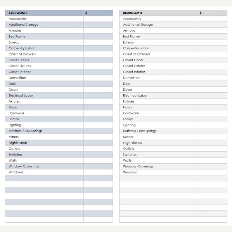 Sample Construction Budget Worksheet Template, Construction Budget ...