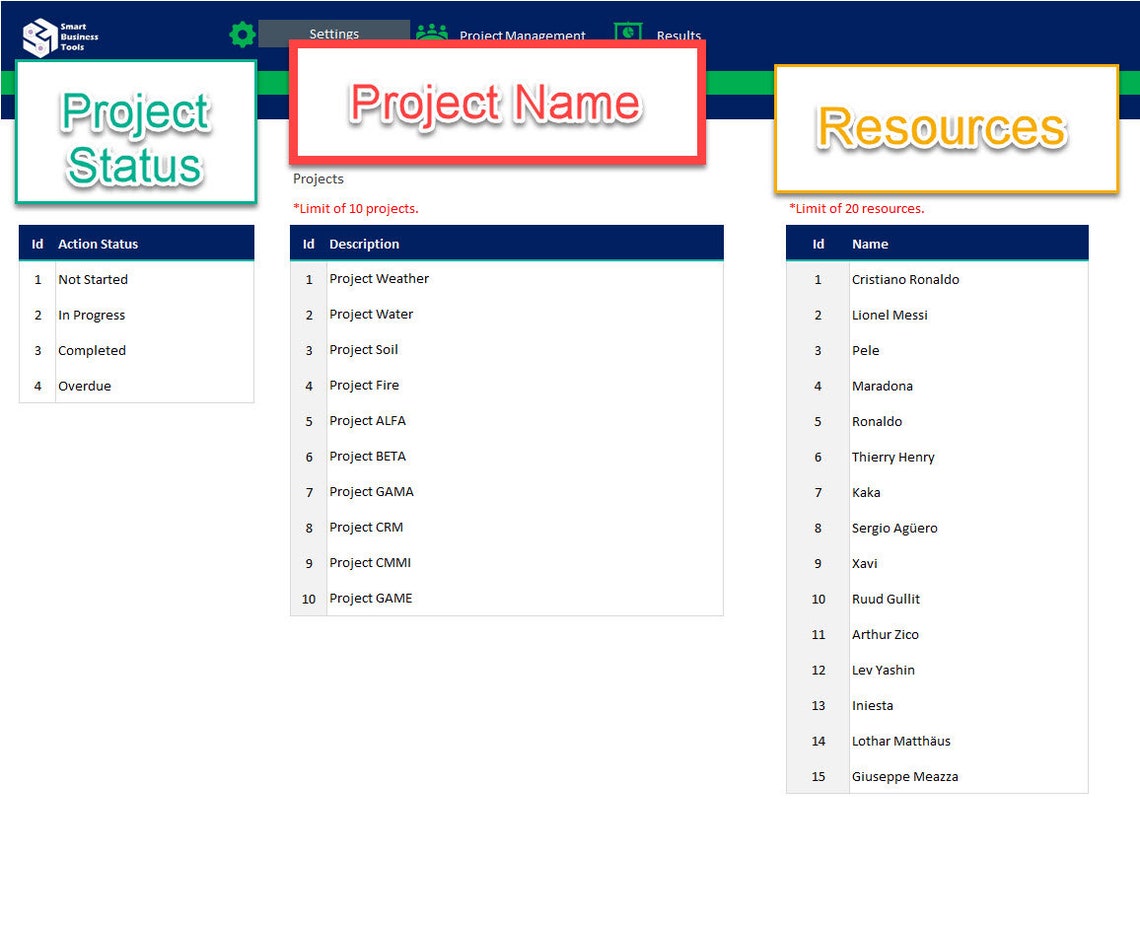 Project Management Excel Template Gantt Chart Project Manegement