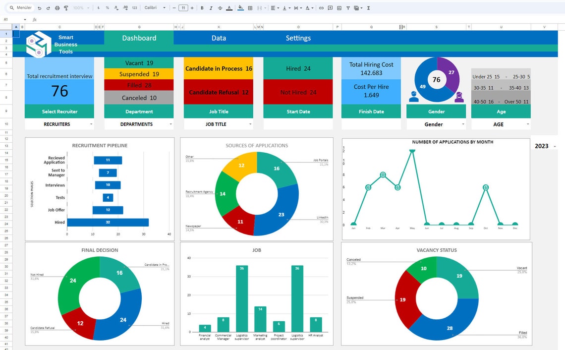 Recruitment Tracker Excel Template Hr Template Hiring Process In Excel