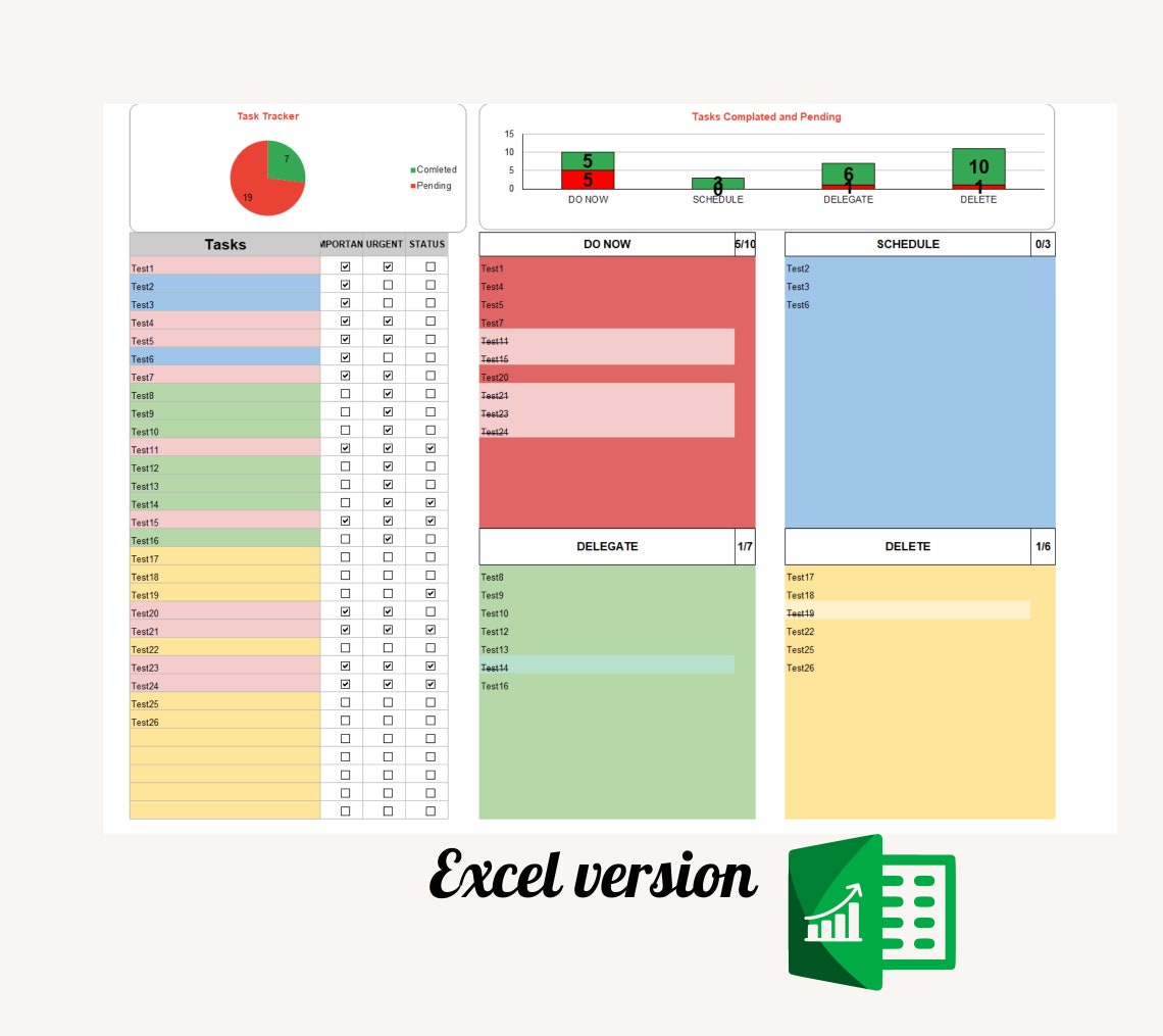 Decision Matrix: Task Priority Monitor, Your Decision Assistant Excel and Google Sheets Template ...