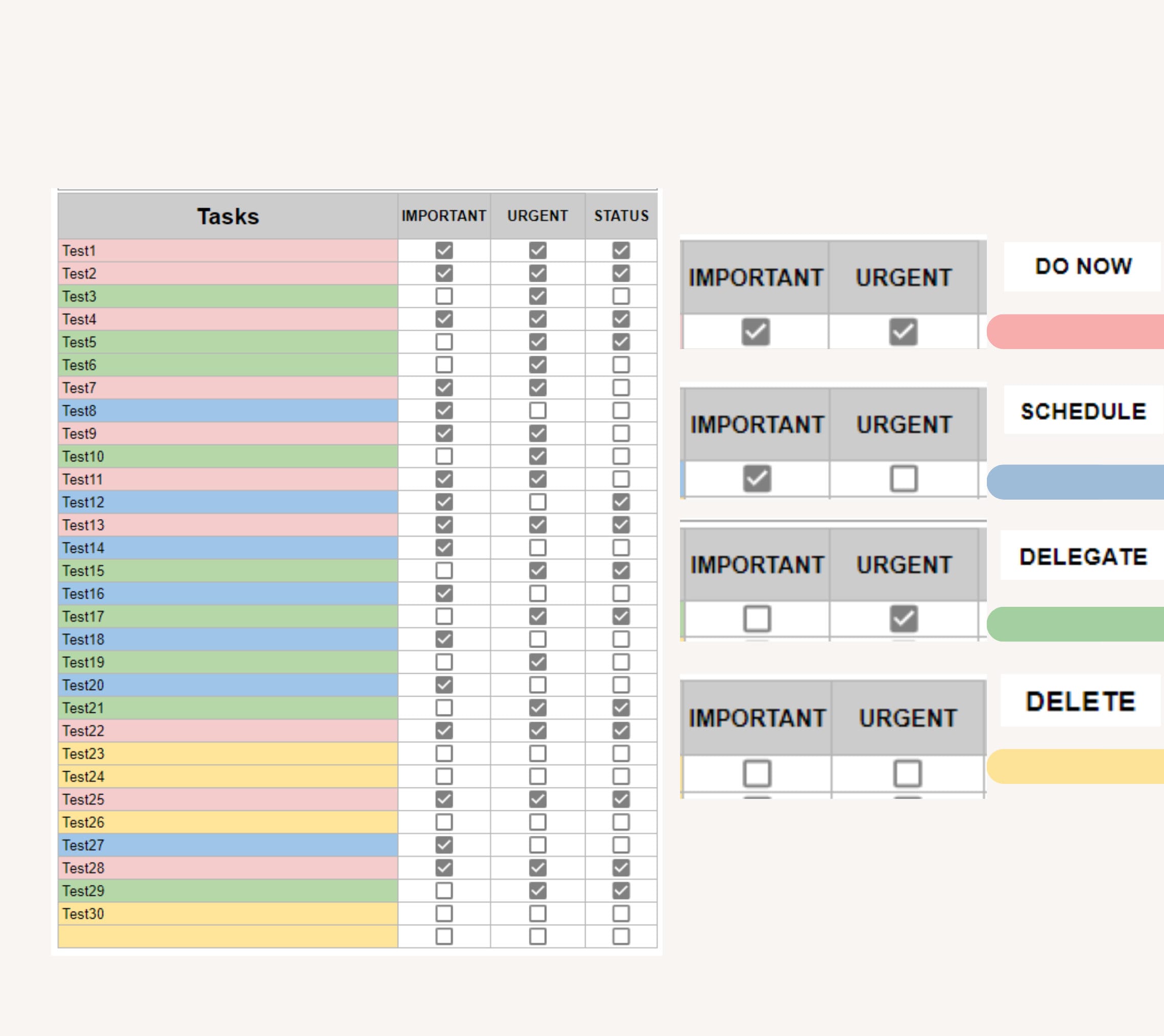 Decision Matrix: Task Priority Monitor, Your Decision Assistant Excel and Google Sheets Template ...