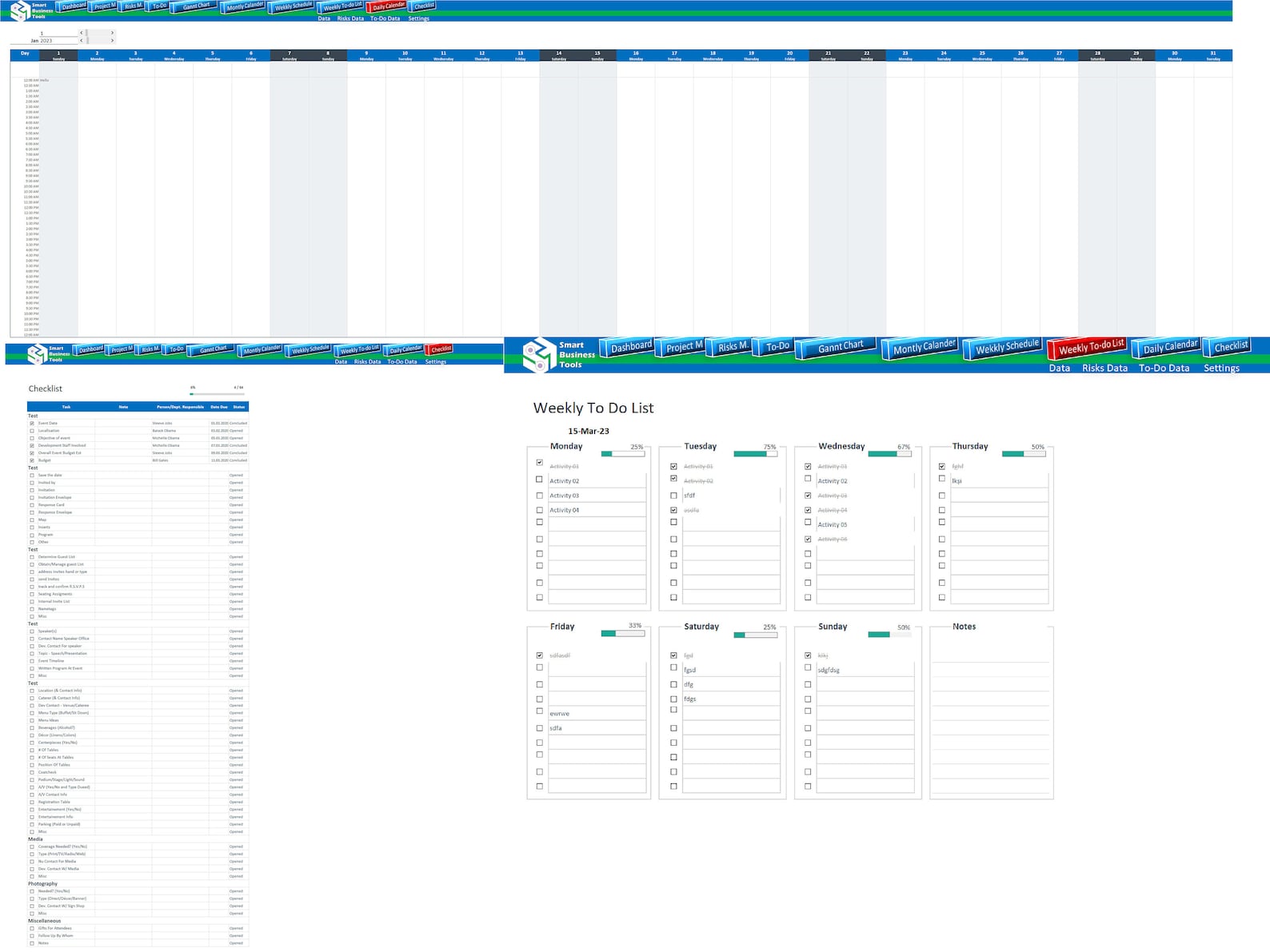 Project Management Template, Excel Dashboard, Project Tracker, Project ...