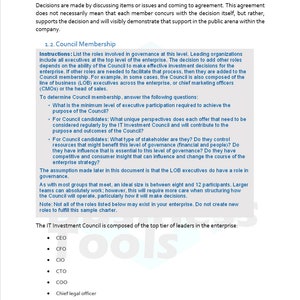 IT Governance Charter Template - Etsy