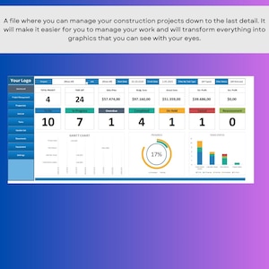 Construction Project Management Excel Template: Budget & Task Planner ...