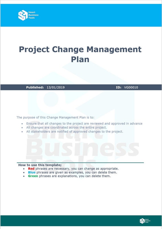 Project Change Management Plan | Etsy