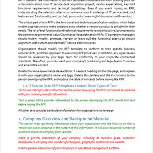 IT Service Desk Request for Proposel Template - Etsy