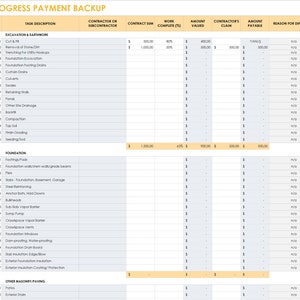 Contractor Progress Payment Template: Construction Payment Calculation ...