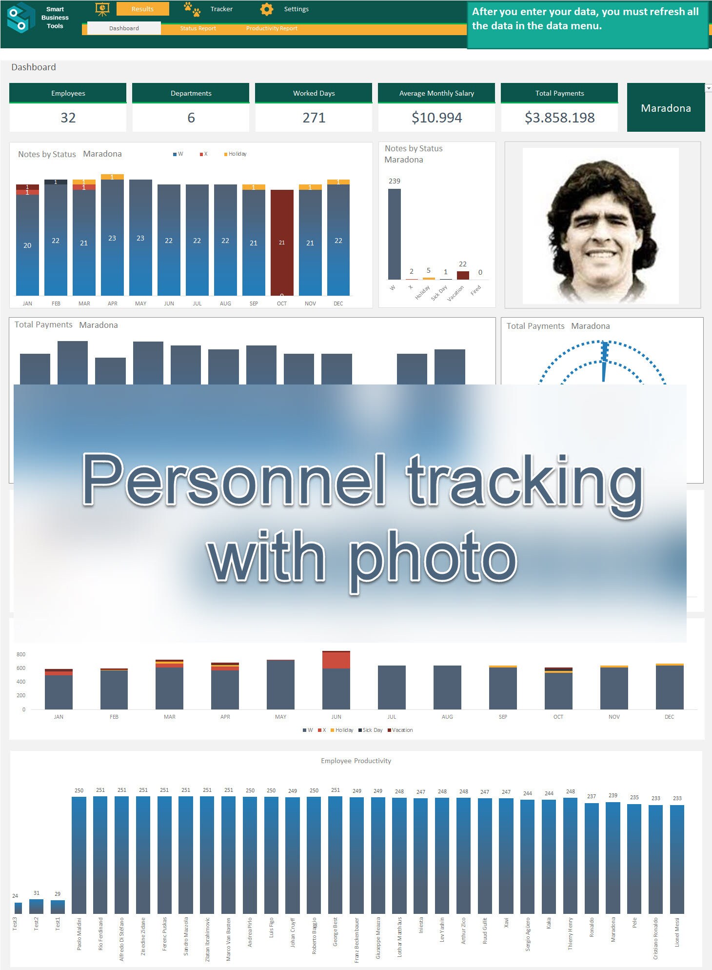 To Follow the Employee Attendance Tracking Table, Leave, Sickness ...