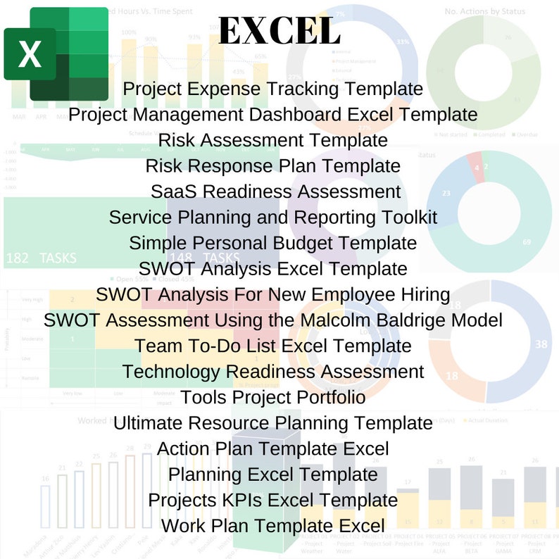 Project Management Spreadsheet Bundle Team Project Task Tracker Excel ...