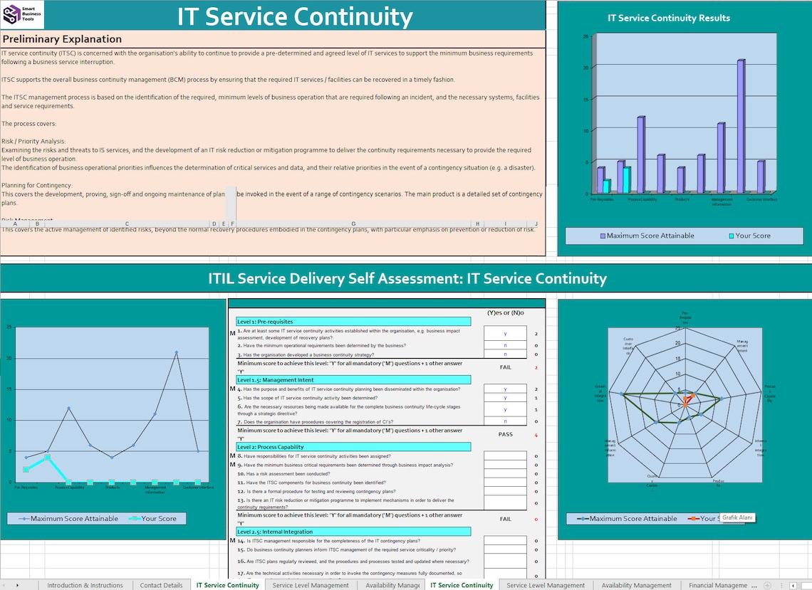 ITSM Self Assessment Tool: Service Delivery Template (XLSX) - Etsy