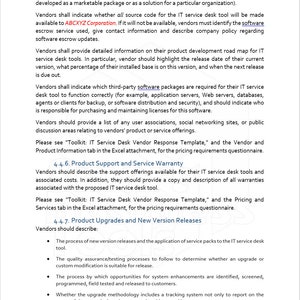 IT Service Desk Request for Proposel Template - Etsy