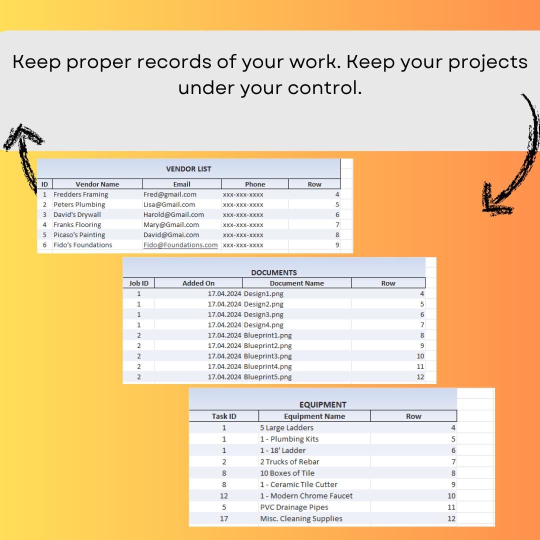 Construction Project Tracker | Excel Project Management Template ...