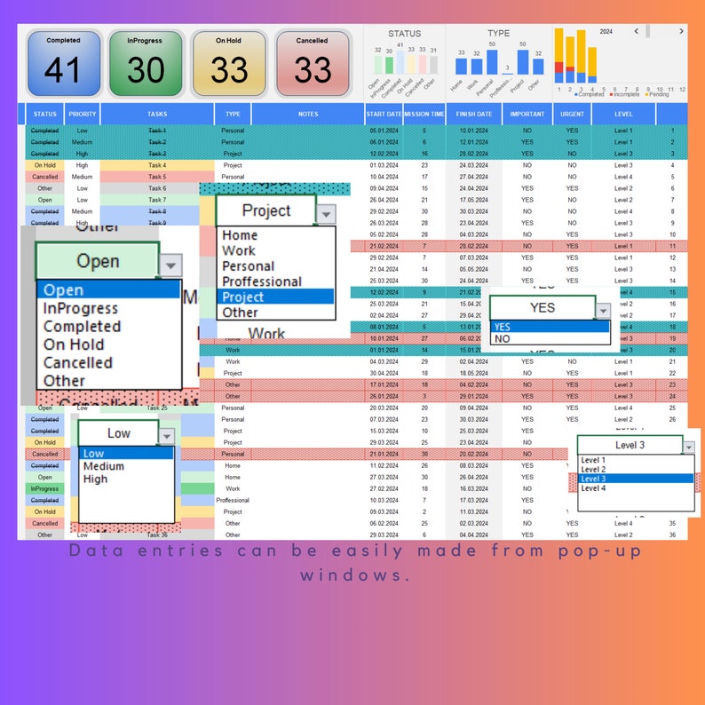 Task Priority Tracker: Eisenhower Matrix | Excel Template Vs Google ...