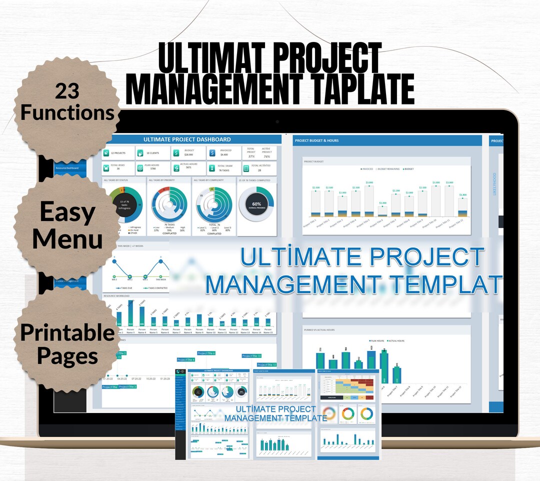 Ultimate Project Management Template Project Plan Project Dashboard ...