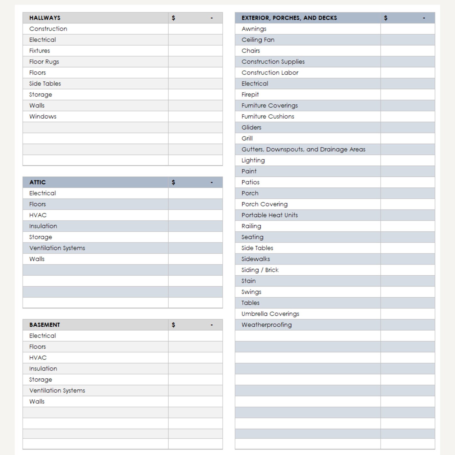 Sample Construction Budget Worksheet Template, Construction Budget ...