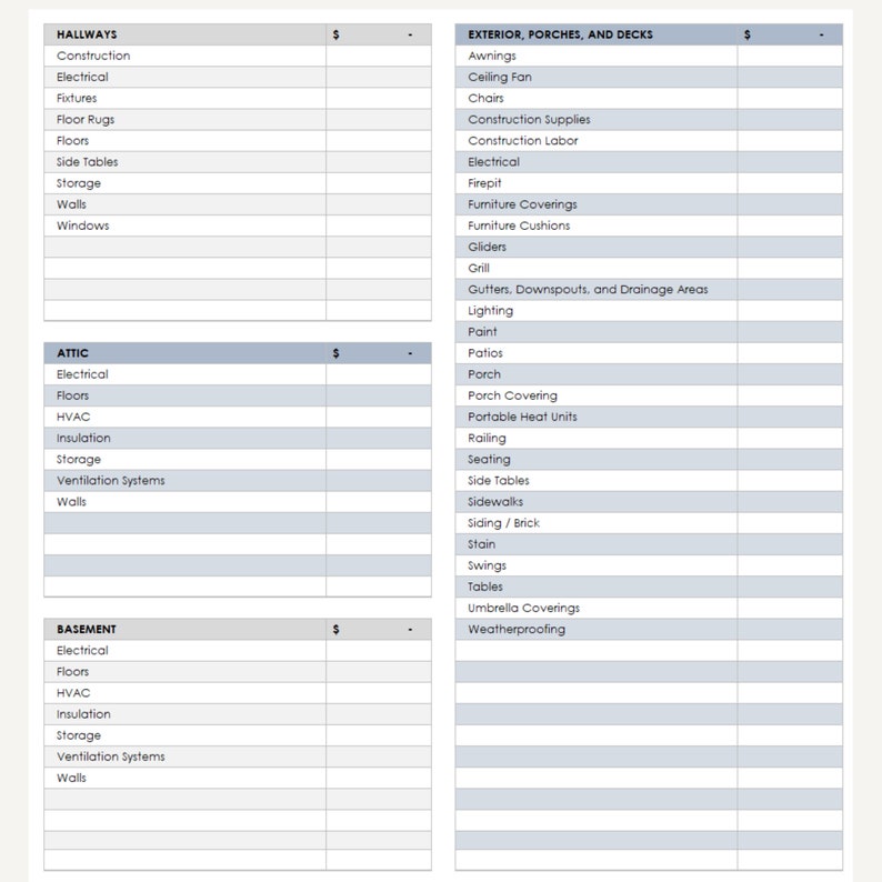 Sample Construction Budget Worksheet Template, Construction Budget ...
