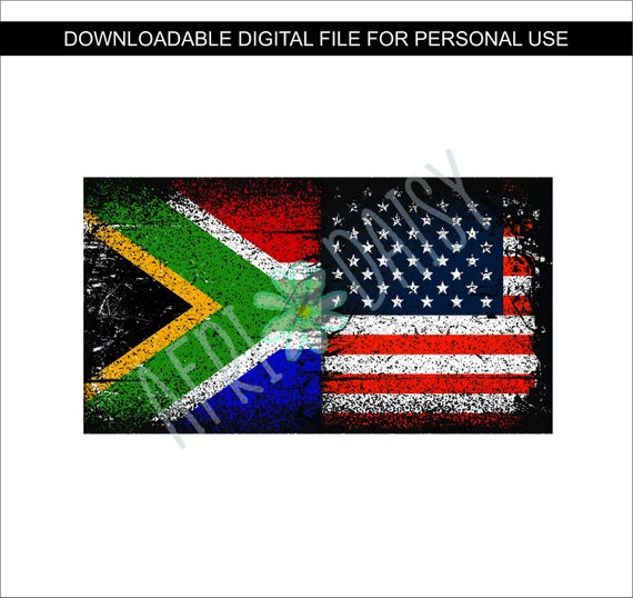 Digital File USA SA Flag Grunge | Etsy