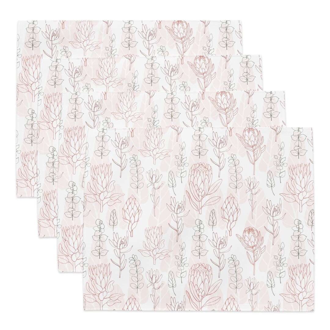 Light Pink Placemat Set - Etsy