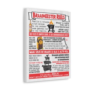 Braai Reëls Canvas Gallery Wraps - Etsy
