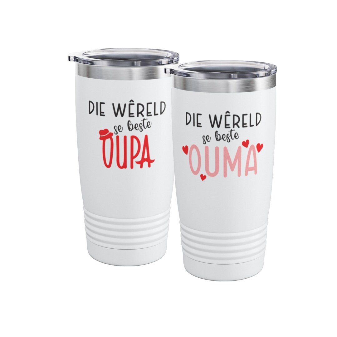 Die Wêreld Se Beste Ouma & Oupa Tumbler Set - Etsy