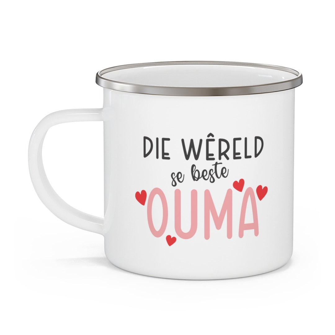 Die Wereld Se Beste Ouma Enamel Camping Mug - Etsy
