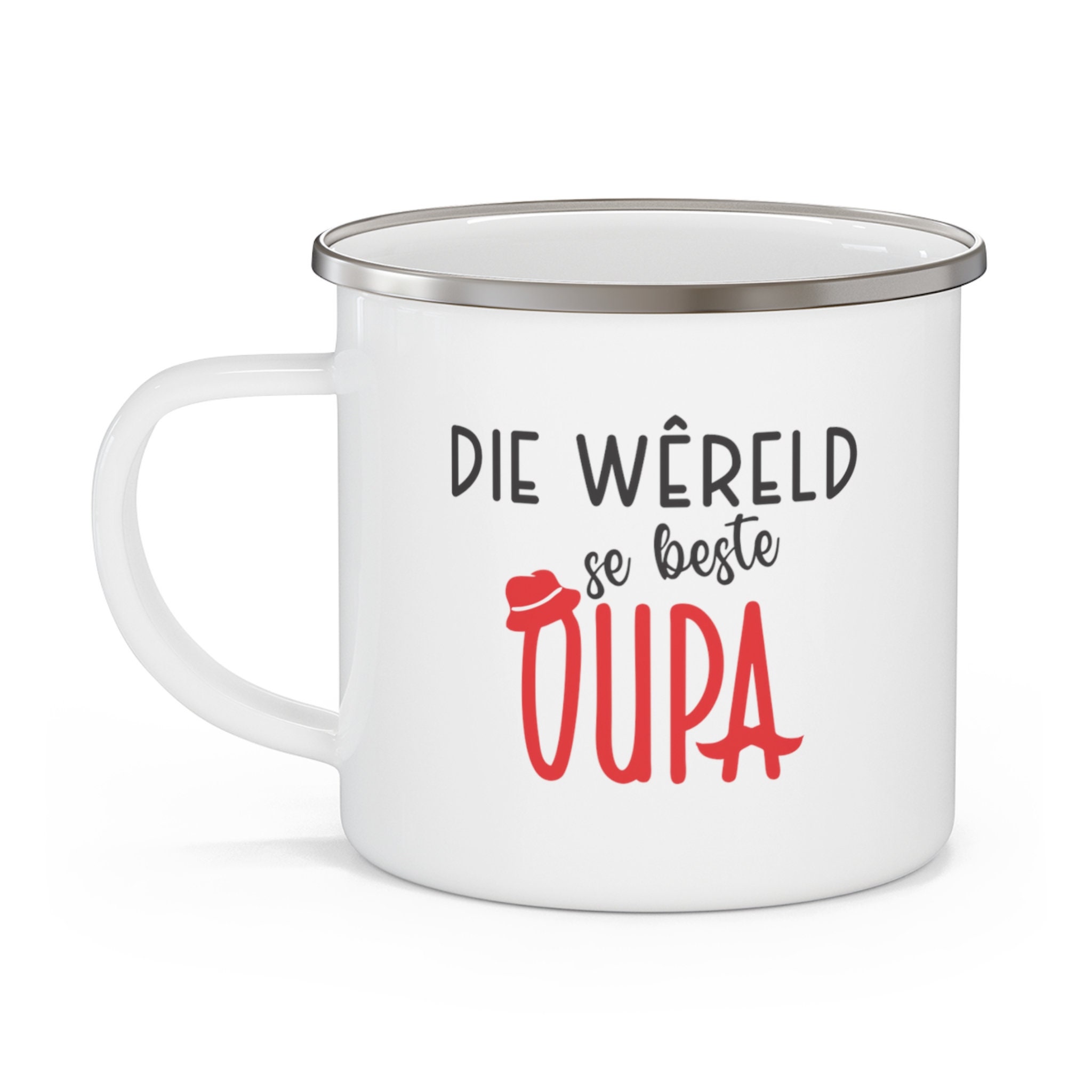 Die Wereld Se Beste Oupa Enamel Camping Mug - Etsy