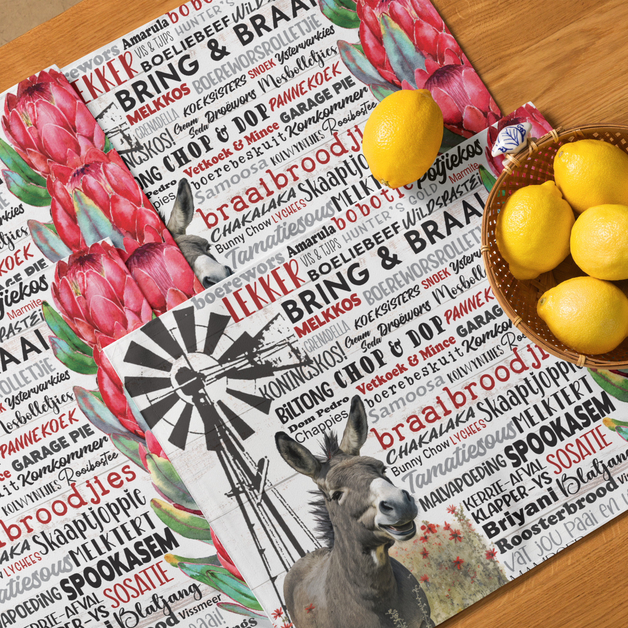 South African Food Favorites Placemat Set - Etsy