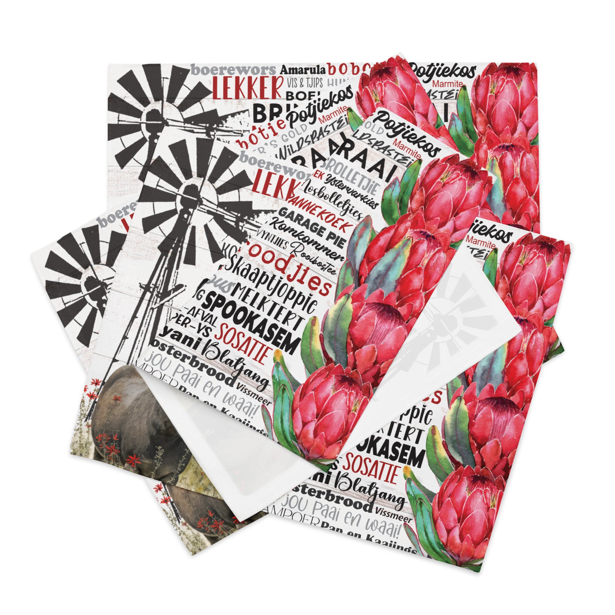South African Food Favorites Placemat Set - Etsy