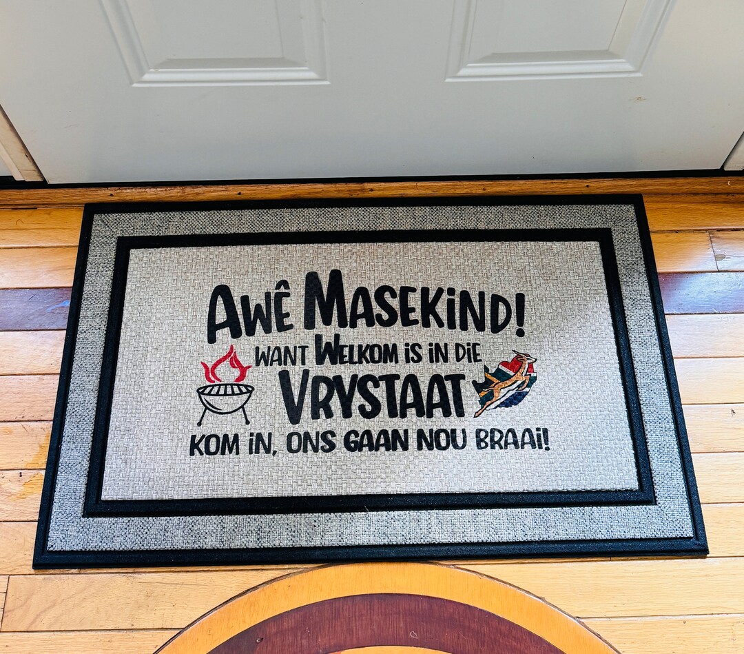 Welkom is in Die Vrystaat Doormat - Etsy