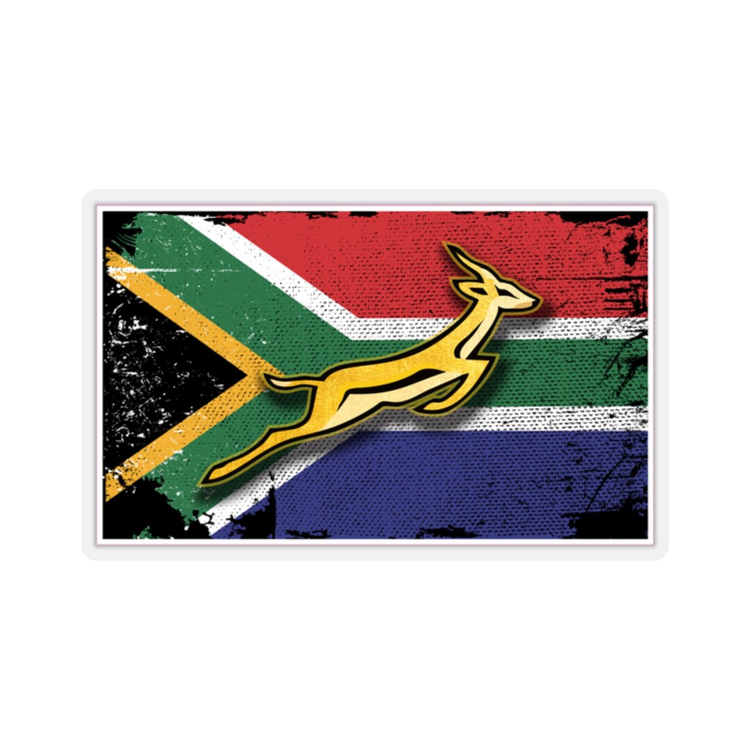 SA Springbok Flag Kiss-cut Stickers - Etsy
