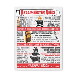 Braai Reëls Canvas Gallery Wraps - Etsy