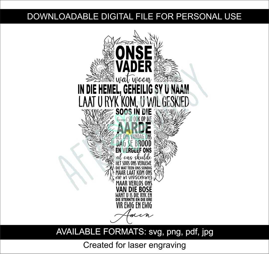 Onse Vader With Proteas and Flowers - Etsy