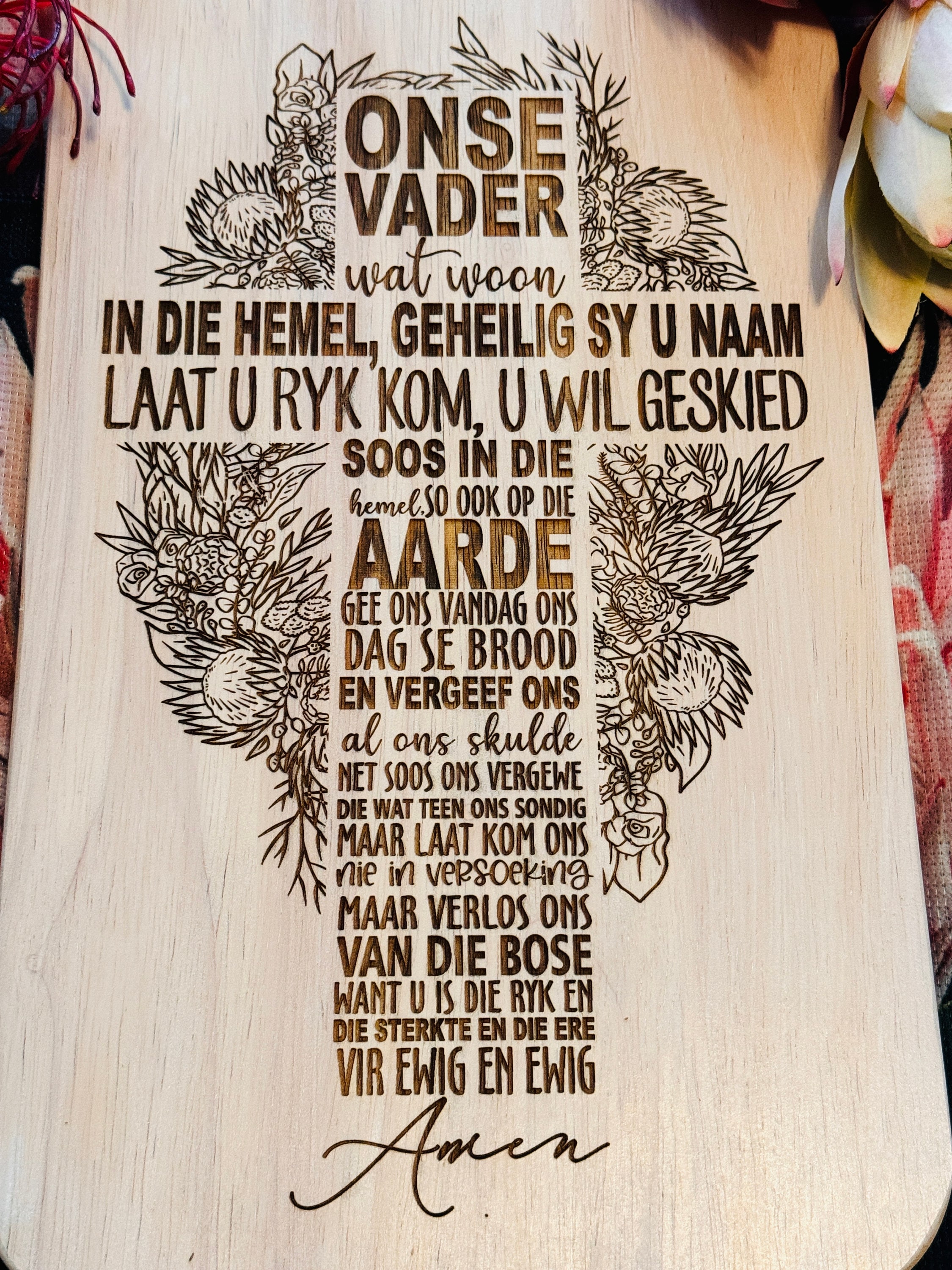 Onse Vader With Proteas and Flowers - Etsy