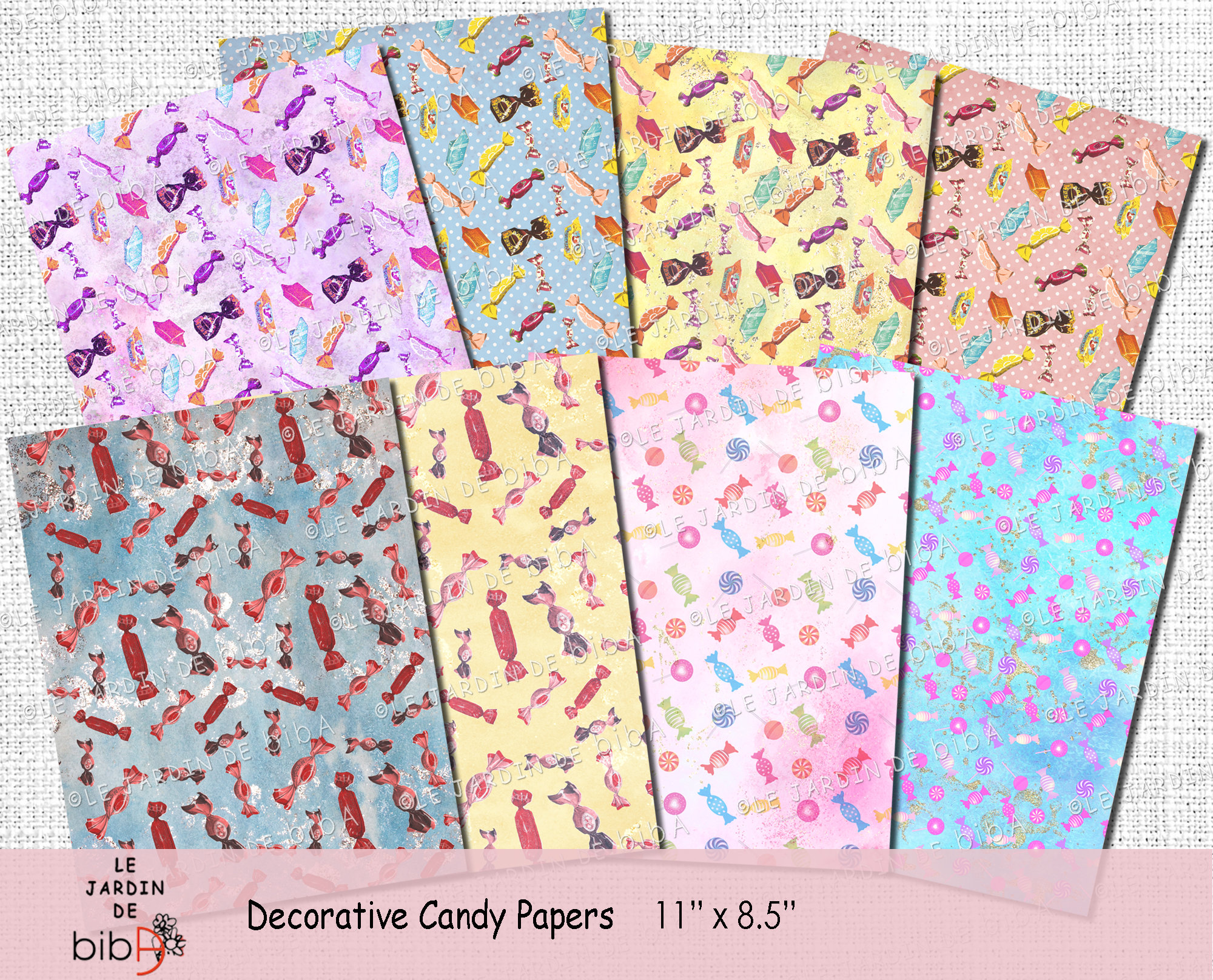 Vintage Candy Collage, Printable Junk Journal, Ephemera, Instant ...
