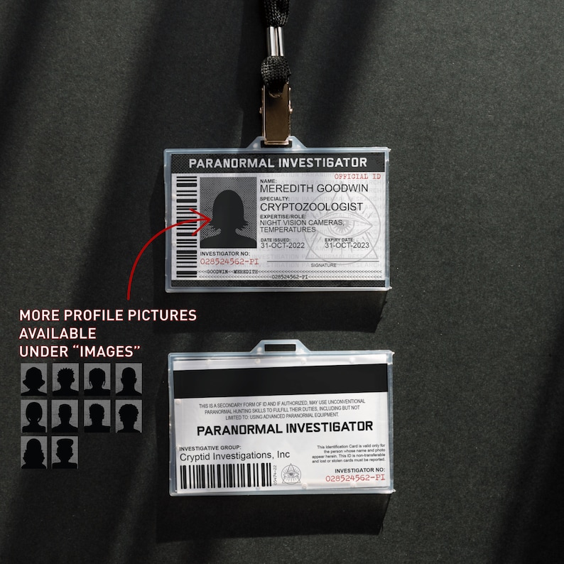 Paranormal and Cryptid ID | Instant & Customizable Digital Template ...
