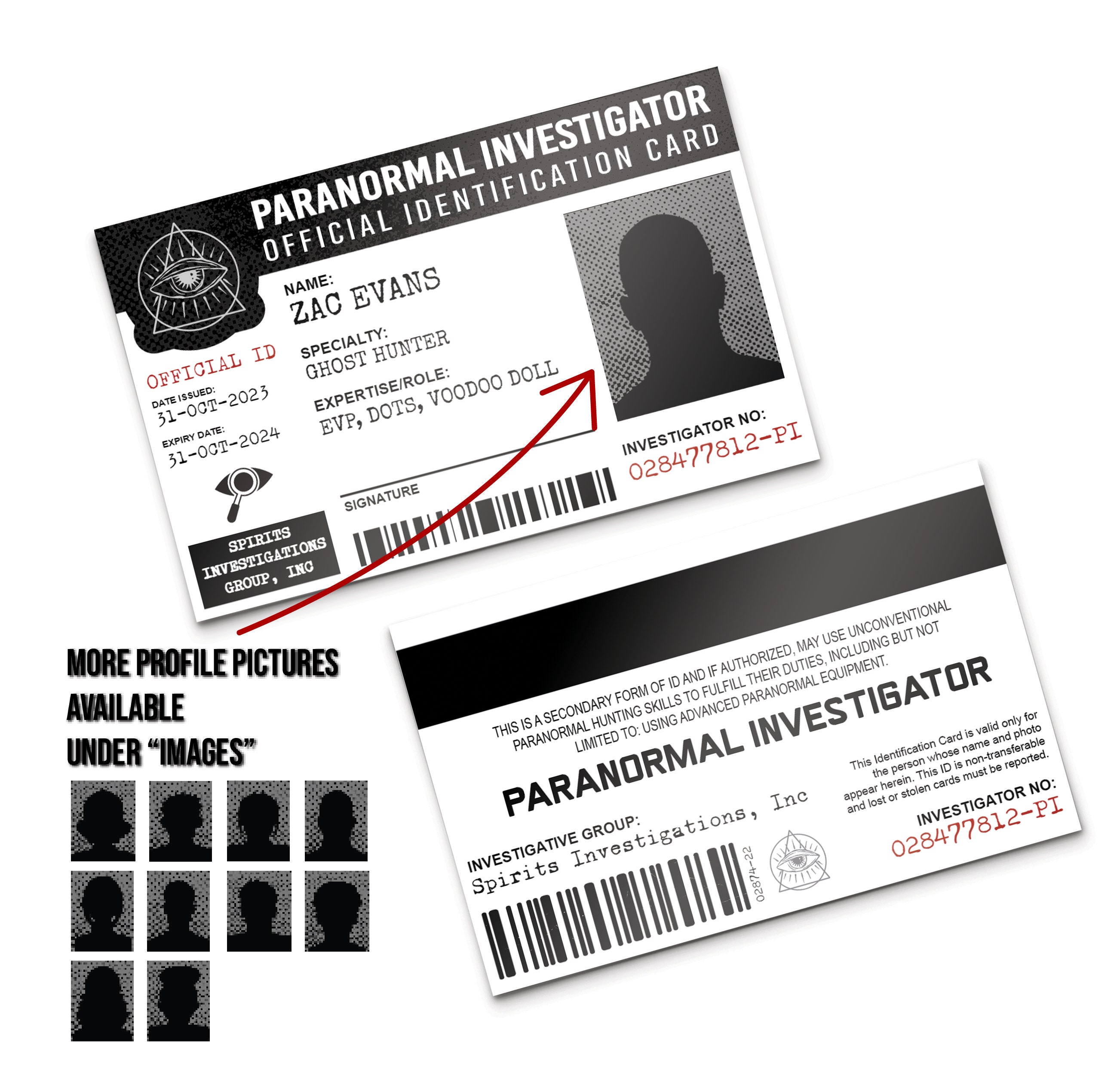Paranormal and Cryptid ID Horizontal Identification - Etsy