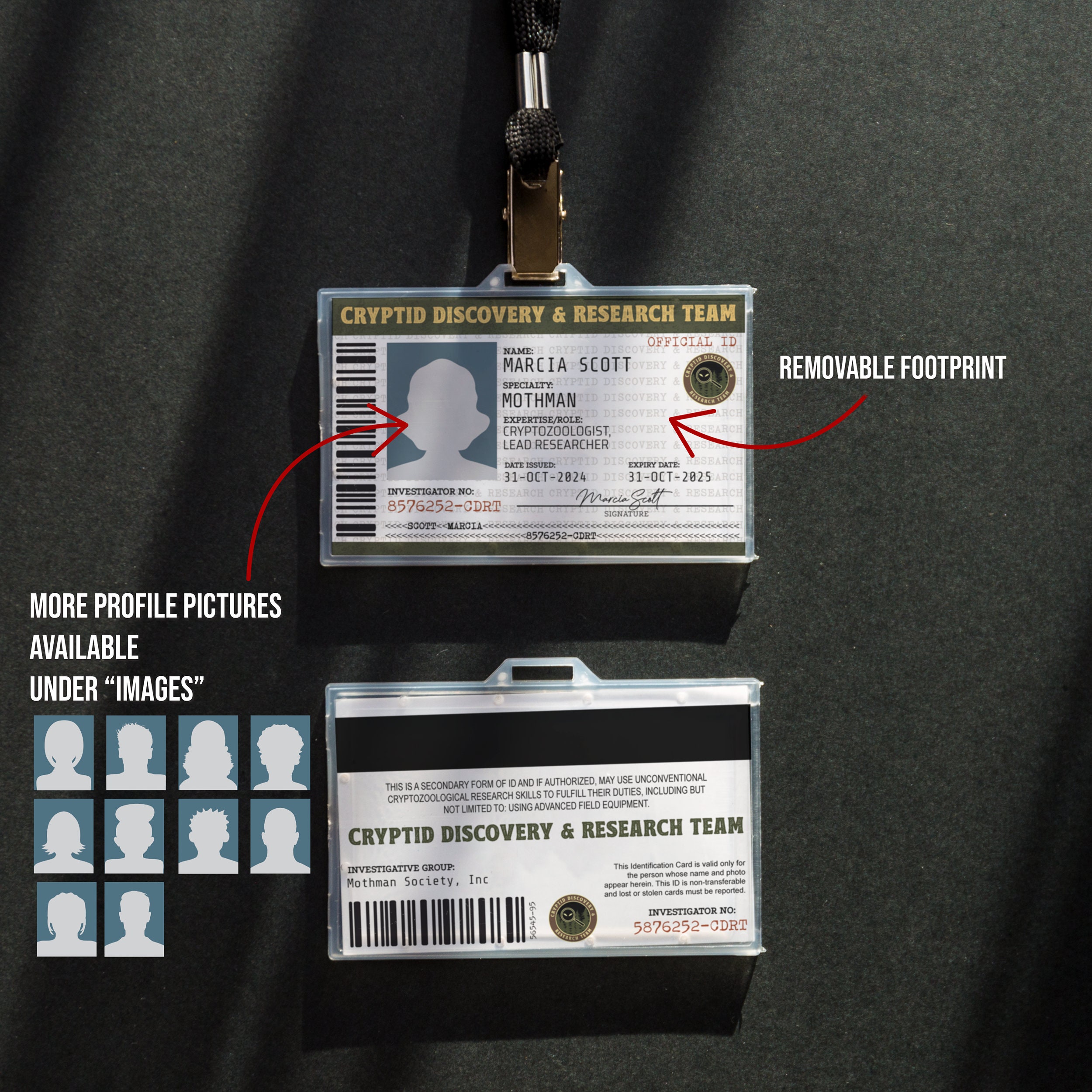 Cryptid Discovery Research Team ID for Bigfoot Yeti Sasquatch Mothman ...