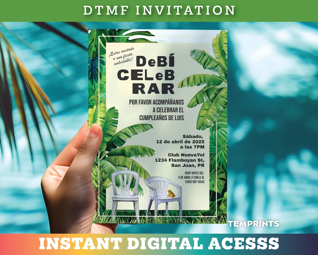 Puerto Rico Birthday Party Invitation: Boricua Perreo Theme (digital ...