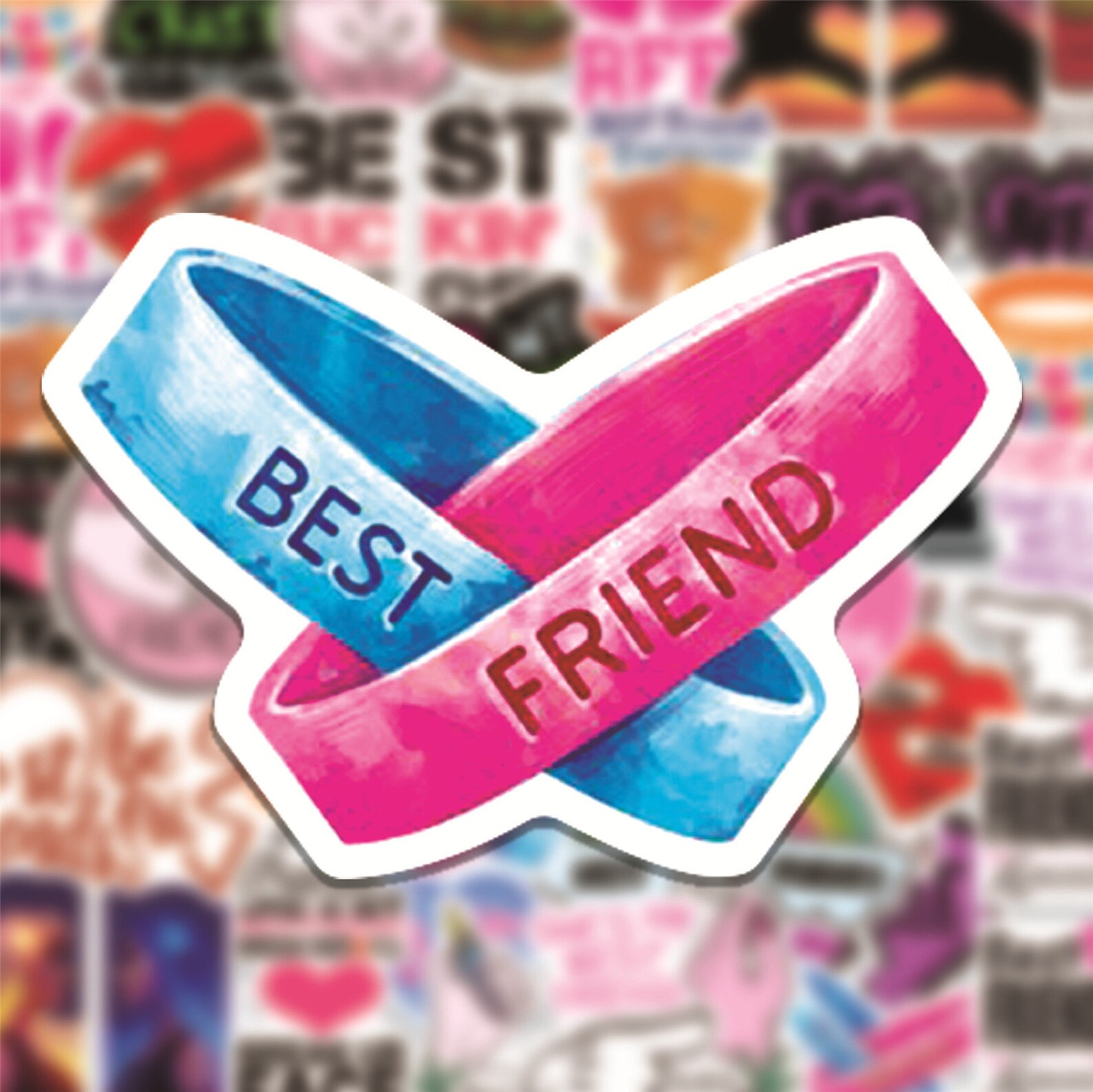 50 PCS Bestfriends Graffiti Sticker Friends Vinyl Waterproof | Etsy