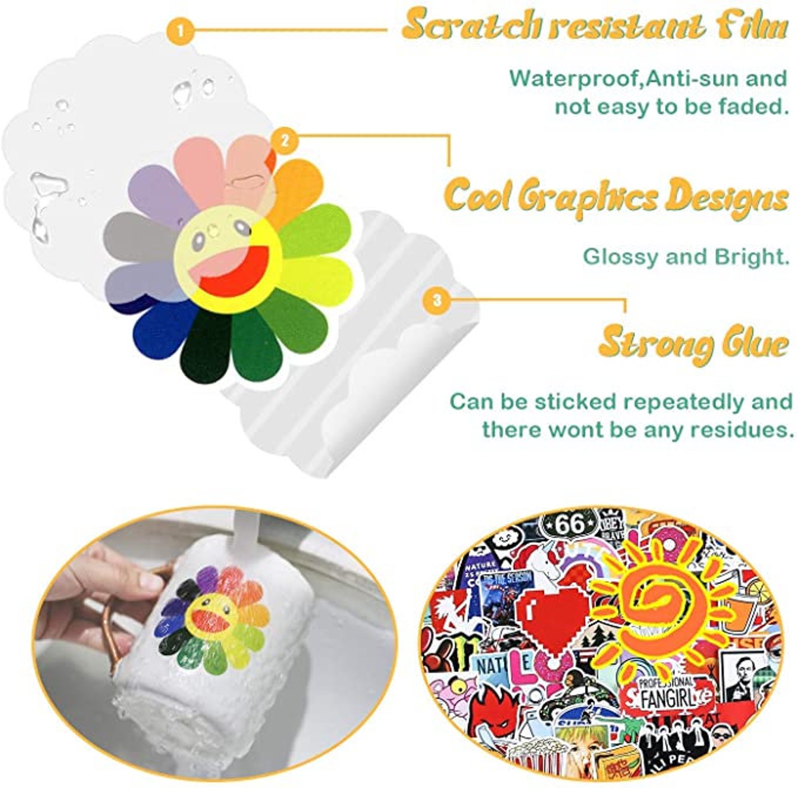 50 PCS Purple stickers for laptop water bottle skateboard easy | Etsy